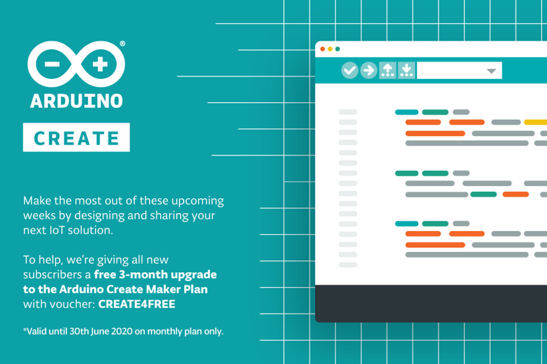 Arduino Create Maker計劃提供三個月的免費升級 - BotSheet