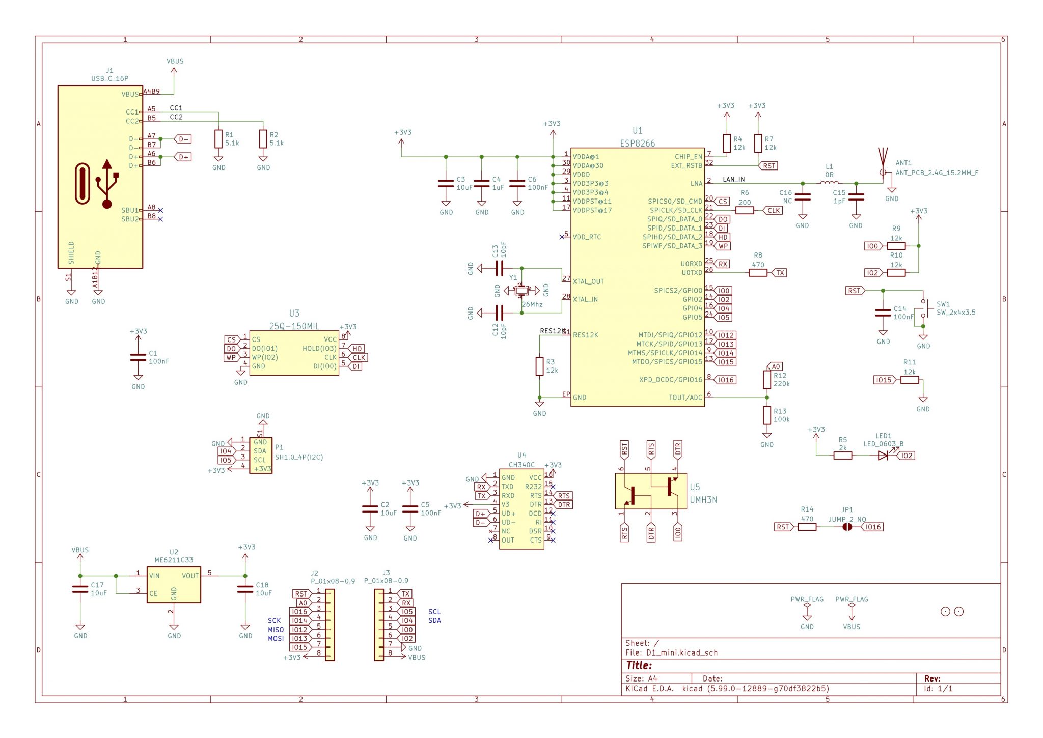 Wemos D1 Mini 4.0 微型ESP8266開發板 - BotSheet